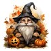 Watercolor Halloween Gnome Clipart, 16 JPG, Witch Gnome, Watercolor ...