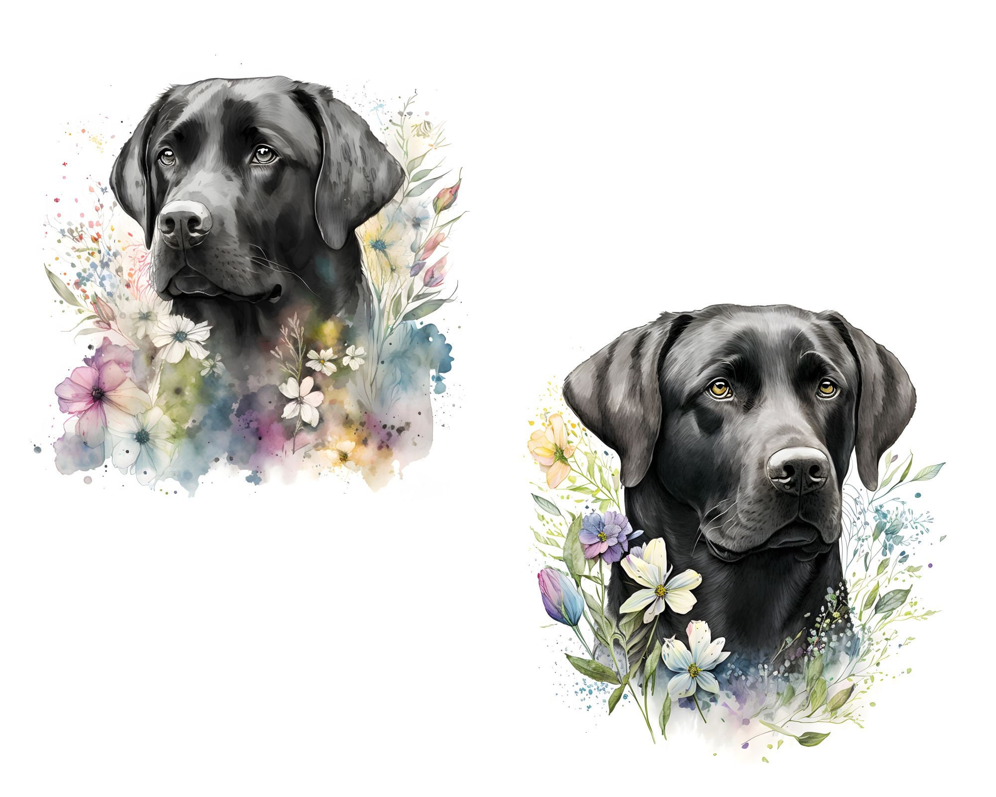 Spring Labrador Retriever Clipart 20 Jpgs Watercolor - Etsy