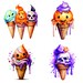 Halloween Ice Cream Clipart, 20 Jpgs, Watercolor Ice Cream, Halloween ...