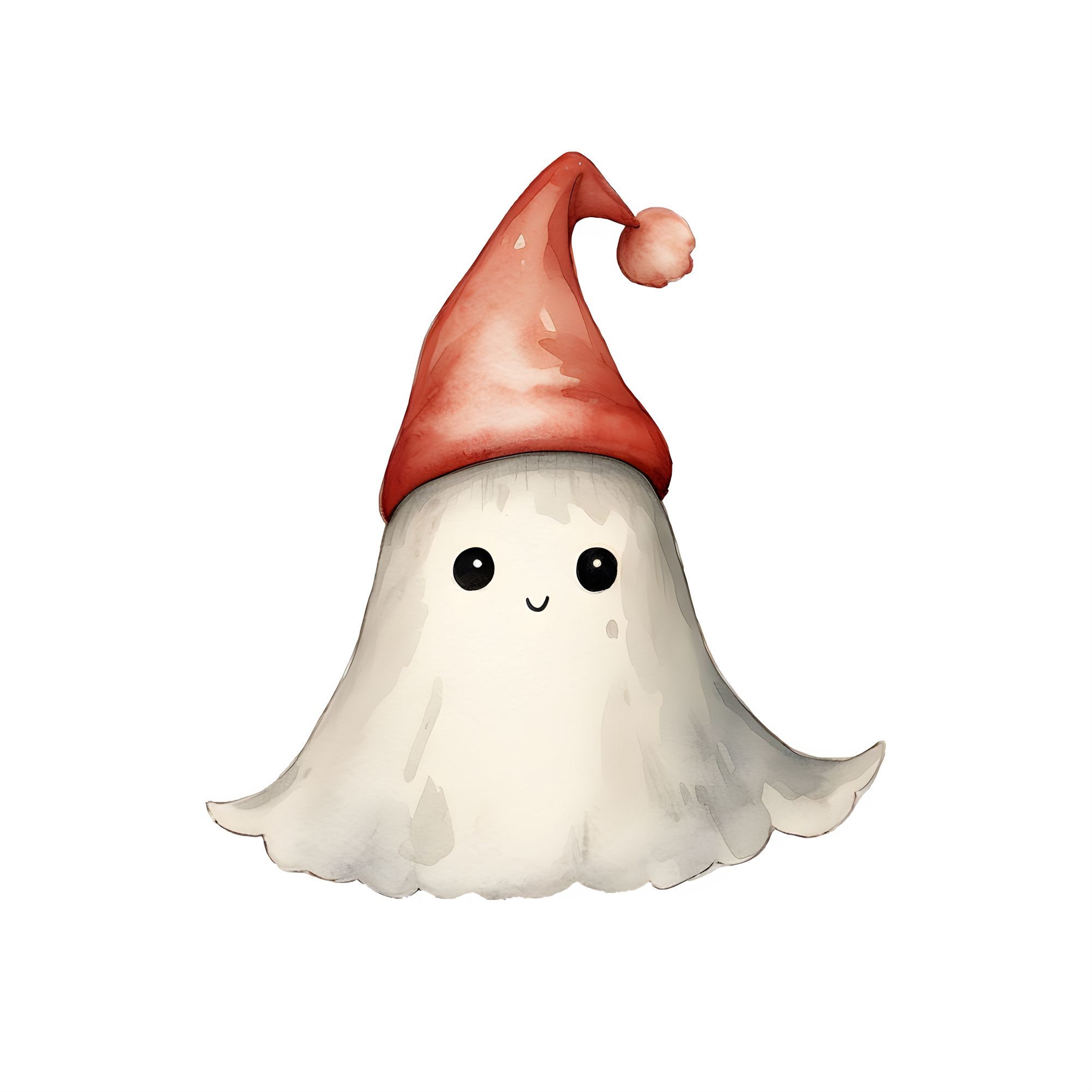 Santa Ghost Clipart Ghost Png Cute Ghost Png Christmas - Etsy