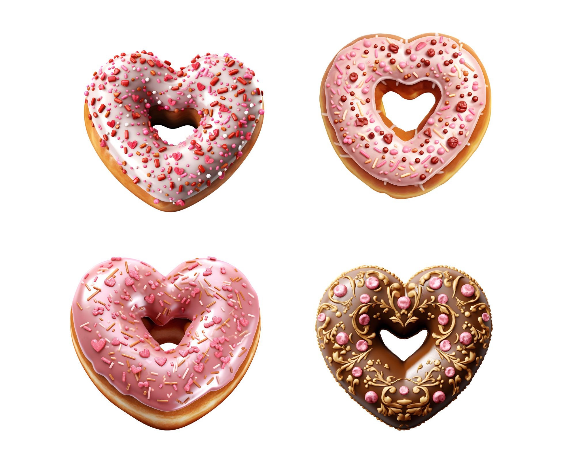 Donut Valentine Clipart, Valentines Day, Donut PNG, Sweet Valentine ...