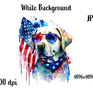 Patriotic Labrador Retriever Clipart, 8 Labrador Jpgs, 4th of July ...