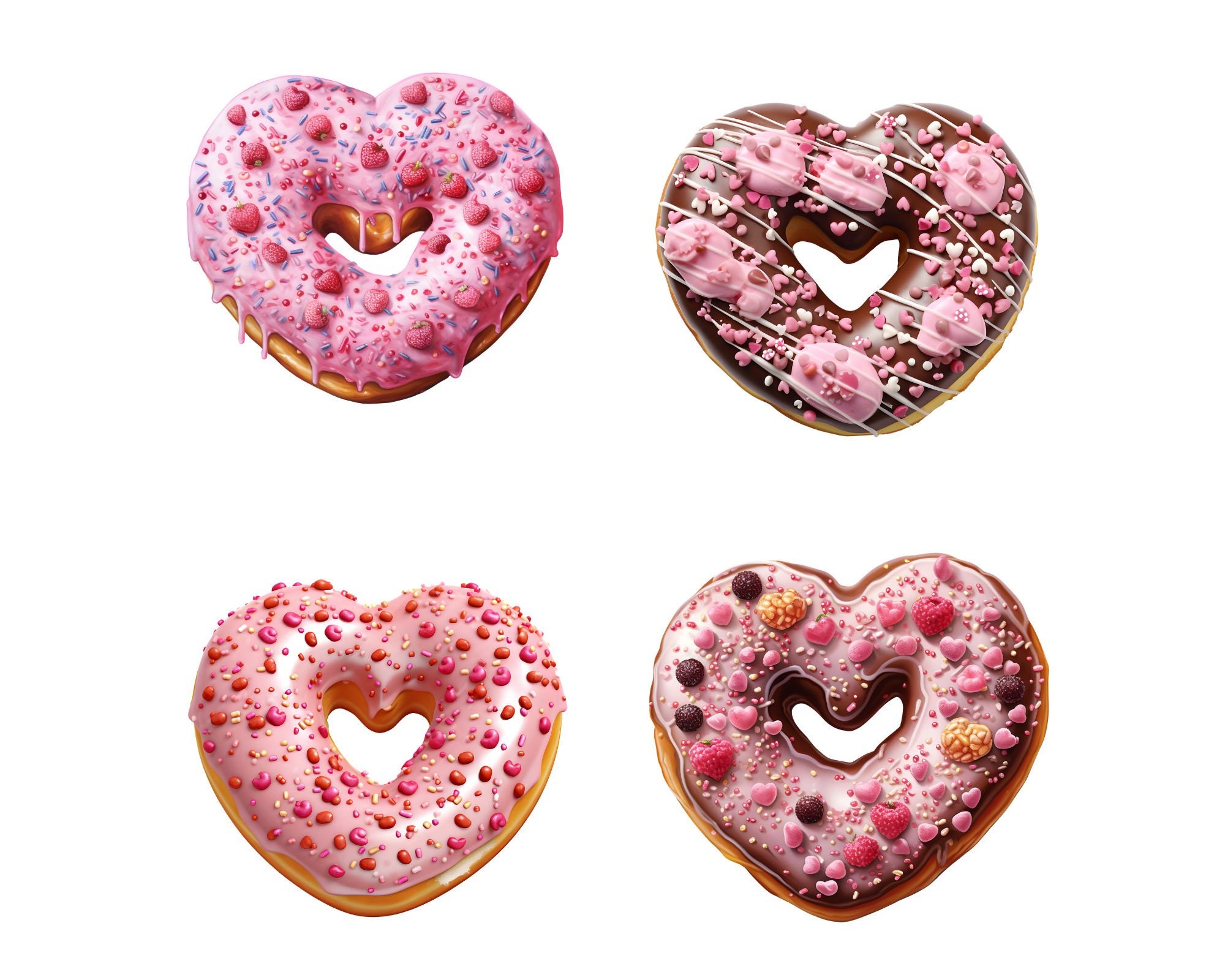 Donut Valentine Clipart, Valentines Day, Donut PNG, Sweet Valentine ...