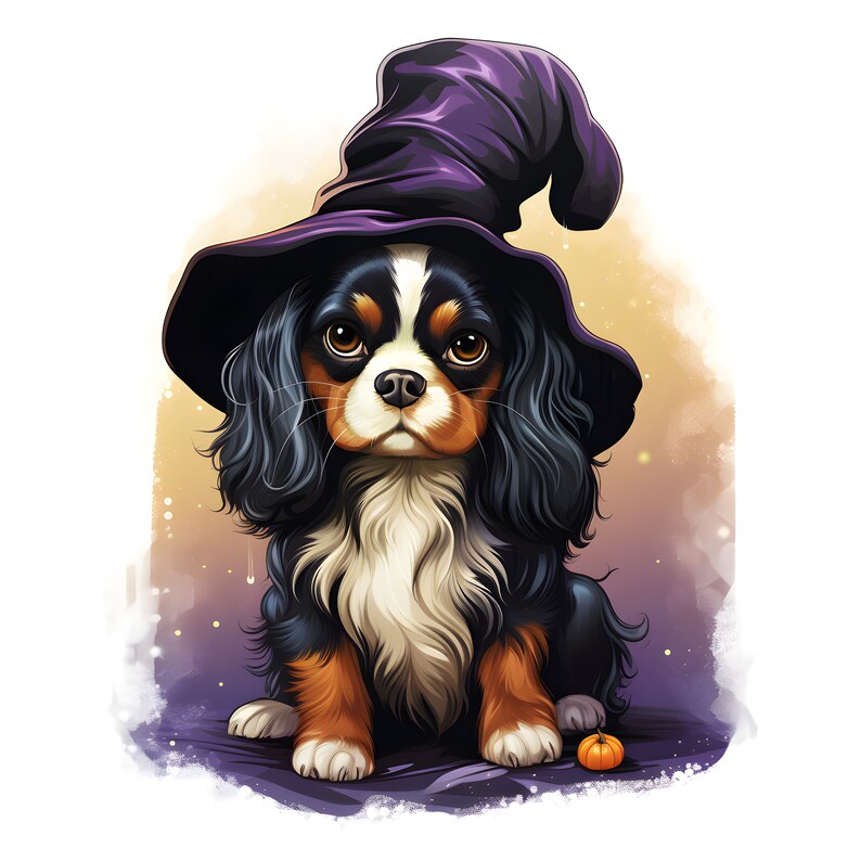 Halloween Cavalier King Charles Spaniel Clipart 12 Jpgs - Etsy