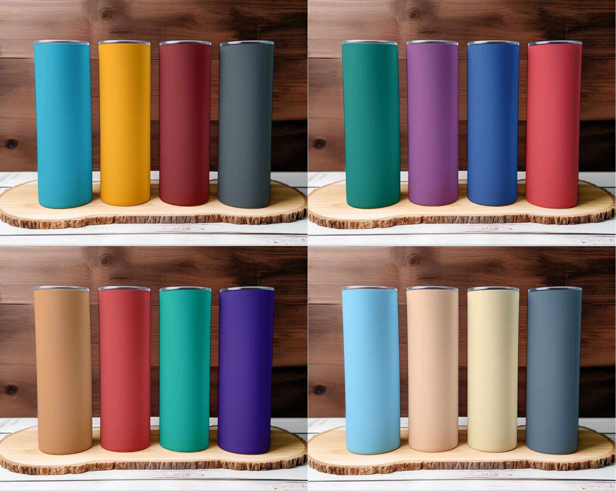 500+ Solid Color 20oz Tumbler Wrap Bundle: Seamless PNG (digital ...