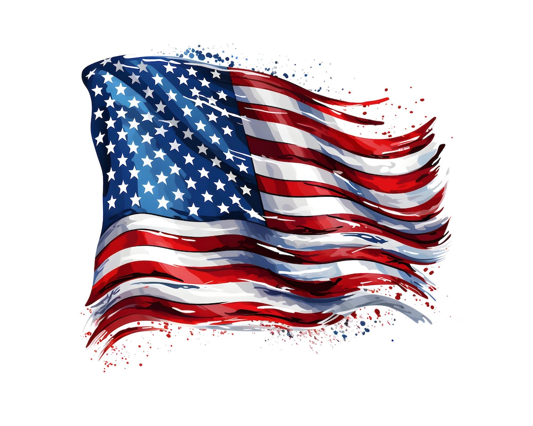 American USA Flag Clipart, 24 High-quality JPG, 4th of July ...