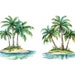 Watercolor Palm Tree Clipart, 16 JPG, Tropical Clip Art, Digital Paper ...