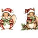 Christmas Squirrel Clipart, 14 JPG, Whimsical Xmas Clip Art, Paper ...