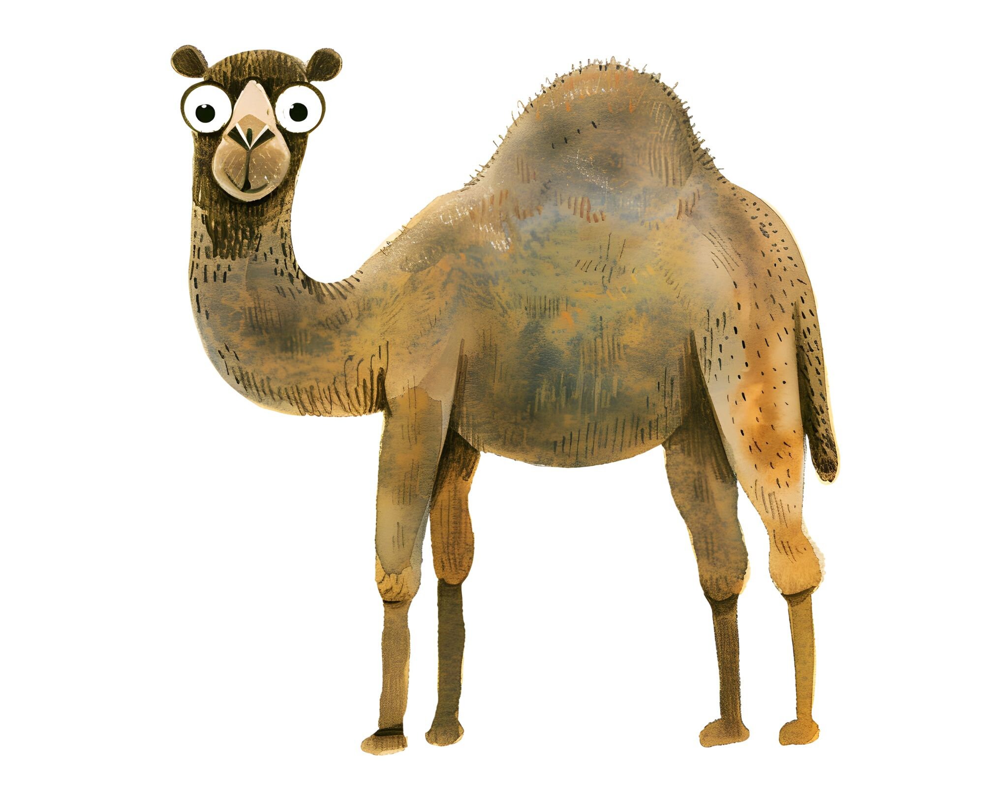 Quirky Funny Camel Clipart, 16 PNG, Whimsical Clip Art, Nursery Art ...