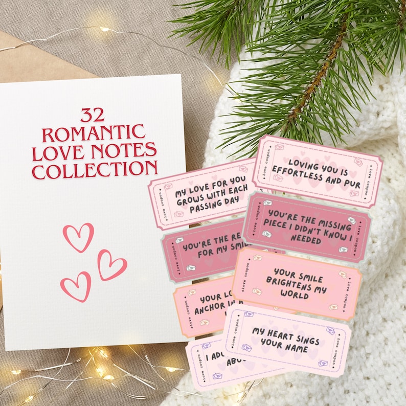 32 Romantic Love Notes: Handcrafted Messages for Cherished Moments ...