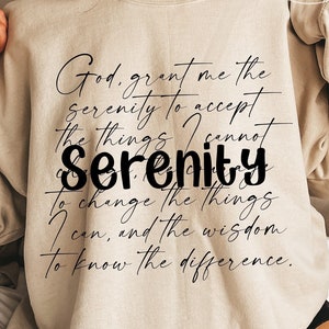 Serenity Prayer SVG God Grant Me the Serenity Svg Christian - Etsy