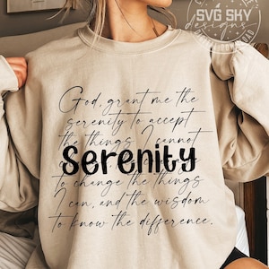 Serenity Prayer SVG God Grant Me the Serenity Svg Christian - Etsy