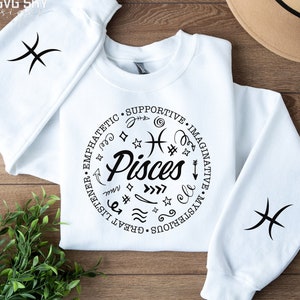 Pisces Sign SVG, Pisces PNG, Pisces Svg, Zodiac Signs SVG, Astrology ...