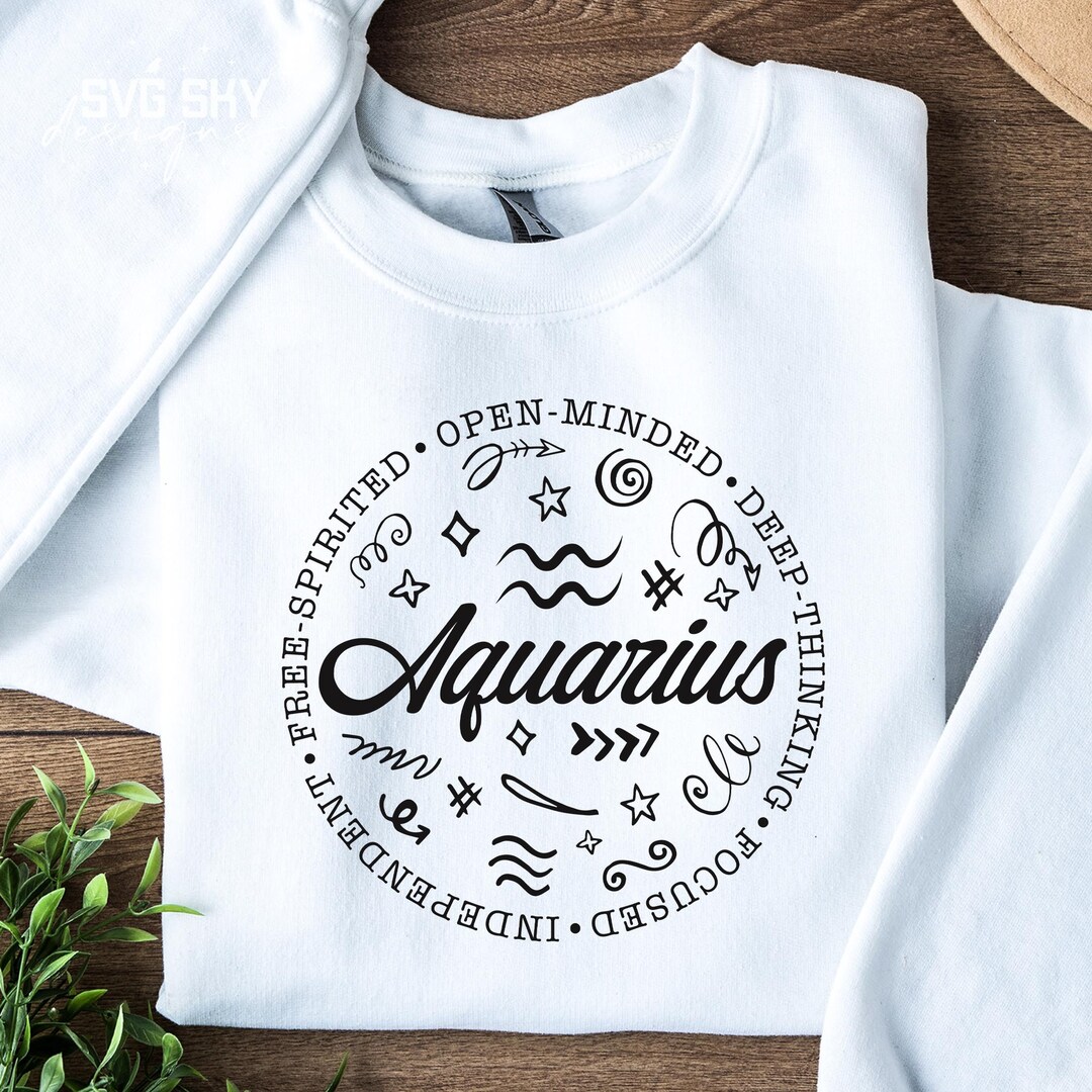 Aquarius Sign SVG, Aquarius PNG, Aquarius Svg, Zodiac Signs SVG ...