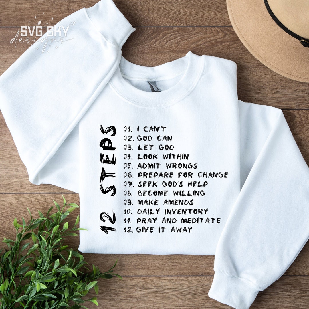 12 Steps Handwritten SVG, Alcoholics Anonymous Svg, Narcotics Anonymous ...