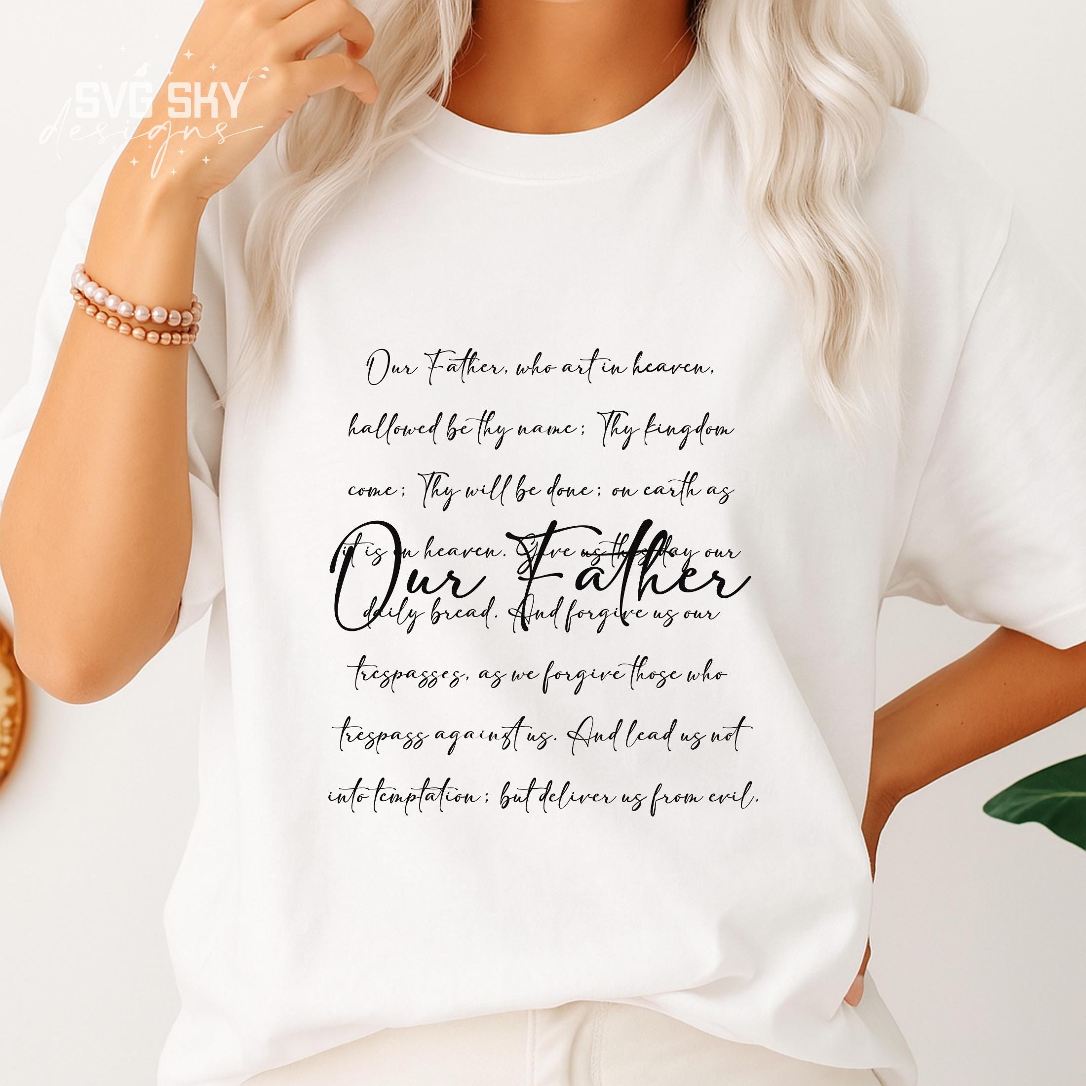 Our Father Prayer Svg, Religious Svg, Christian Svg, Jesus Svg, Bible ...