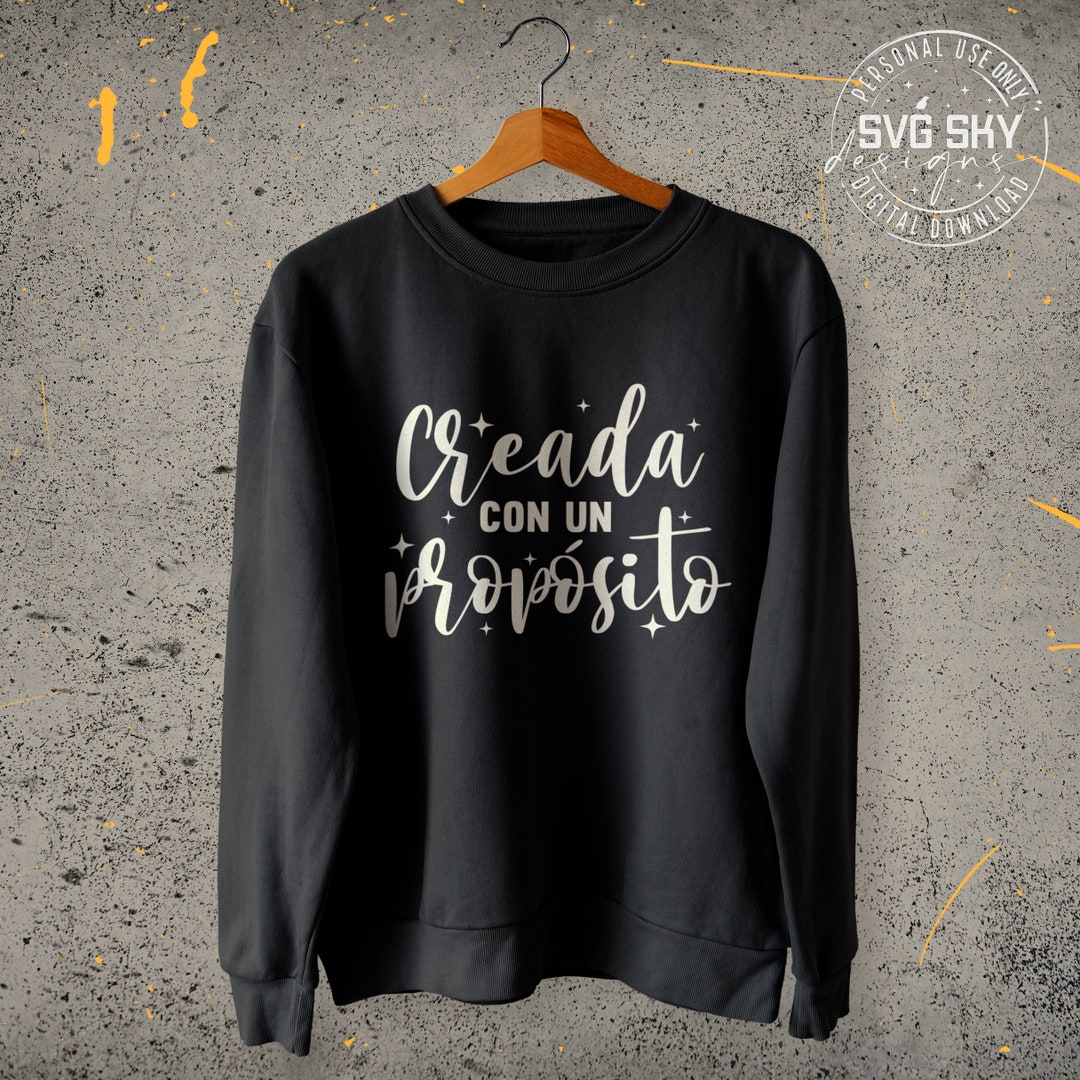 Creada Con Un Proposito SVG PNG Frases Religiosas Svg - Etsy