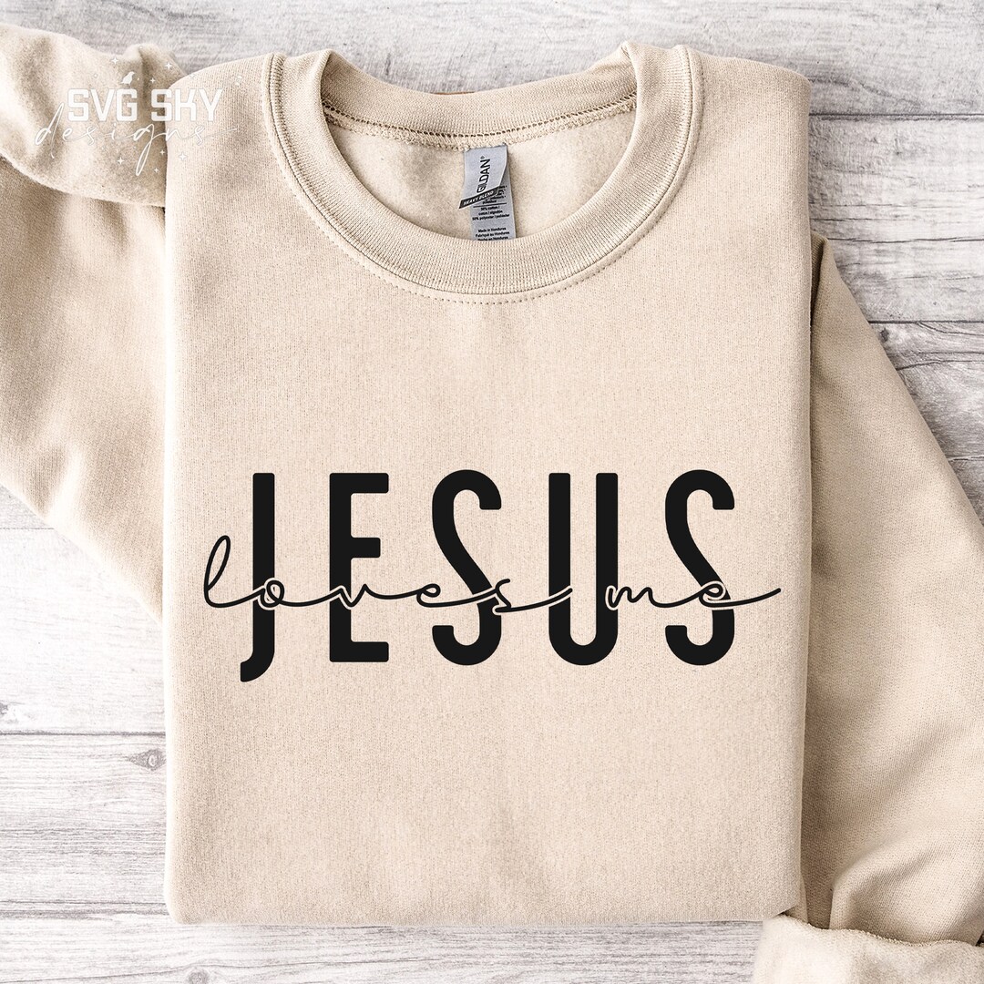 Jesus Loves Me SVG PNG, Religious Svg, Christian Svg, Jesus Svg, Bible ...