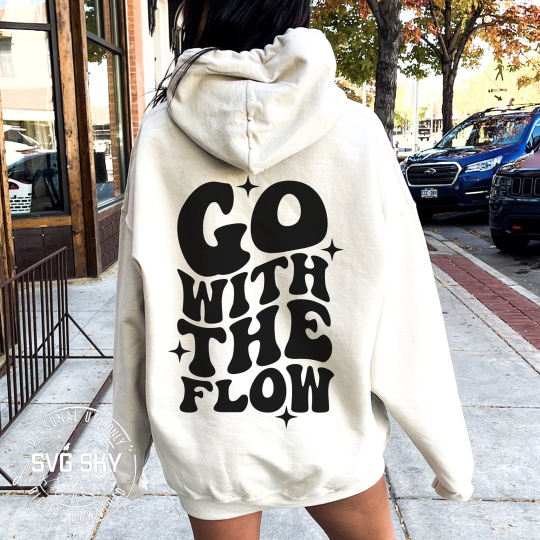 Go With the Flow Svg Png, Inspirational Svg, Positive Quote Svg ...