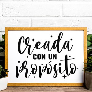 Creada Con Un Proposito SVG PNG Frases Religiosas Svg - Etsy