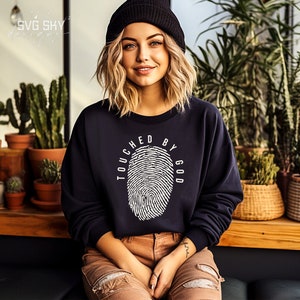 Touched by God SVG PNG PDF, God's Touch Svg, Religious Svg, Bible Svg ...