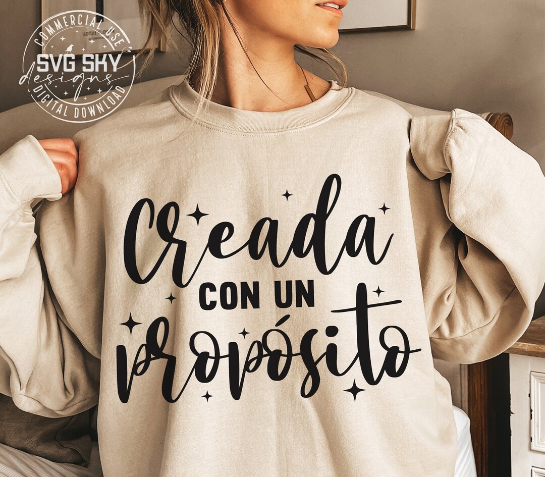 Creada Con Un Proposito SVG PNG Frases Religiosas Svg - Etsy