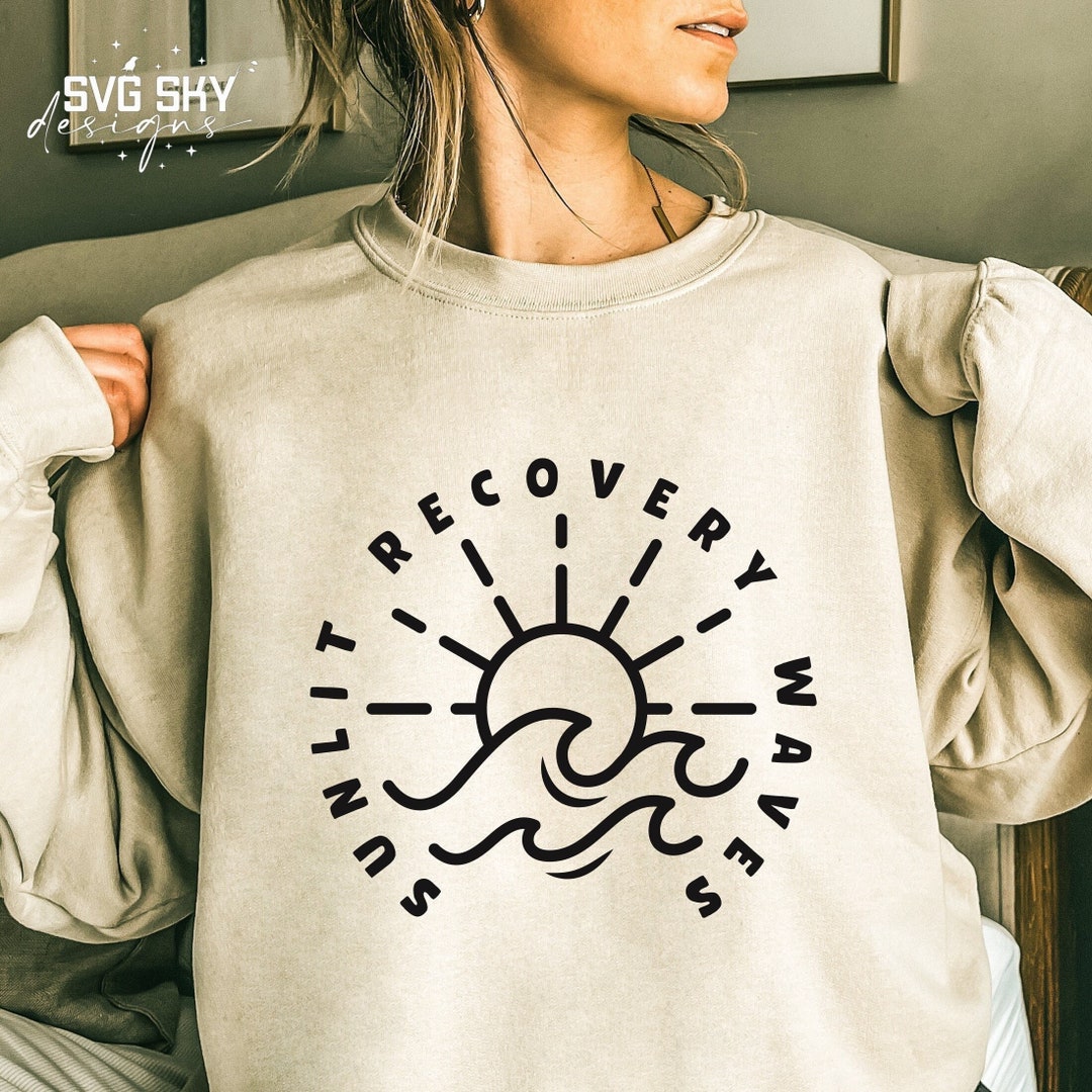 Sunlit Recovery Waves SVG, Recovery Svg, Addiction Svg, Sobriety Svg ...