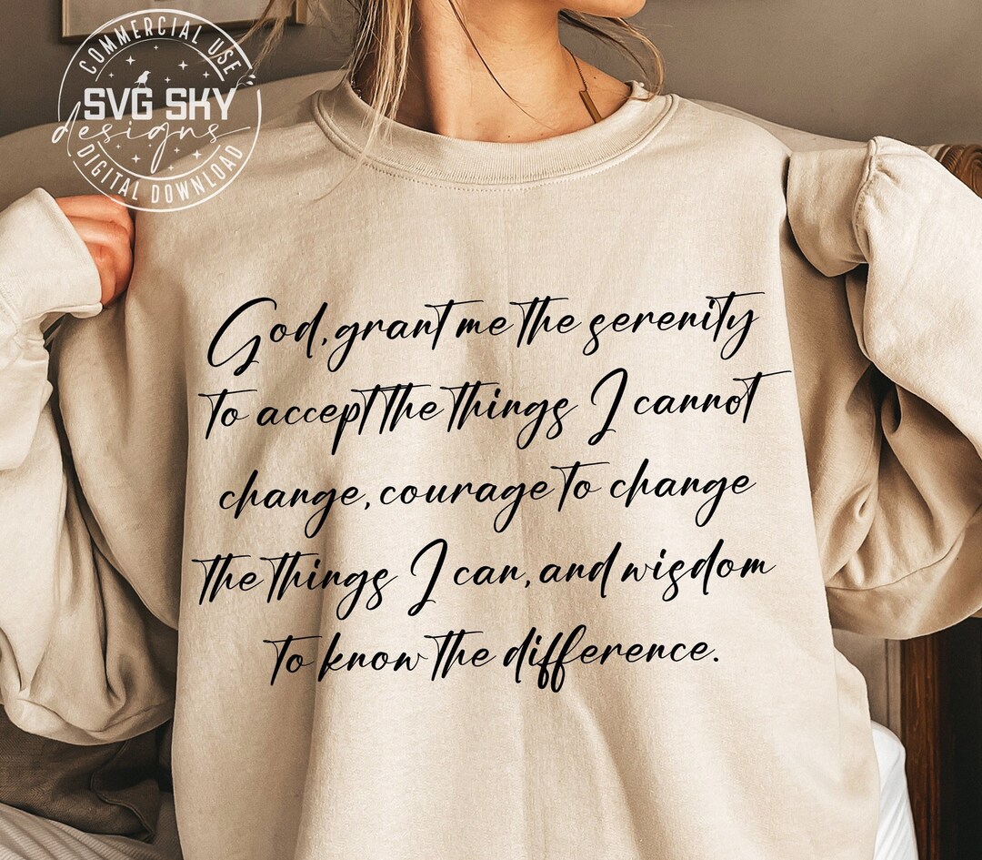 Serenity Prayer SVG Narcotics Anonymous Svg Serene Png - Etsy