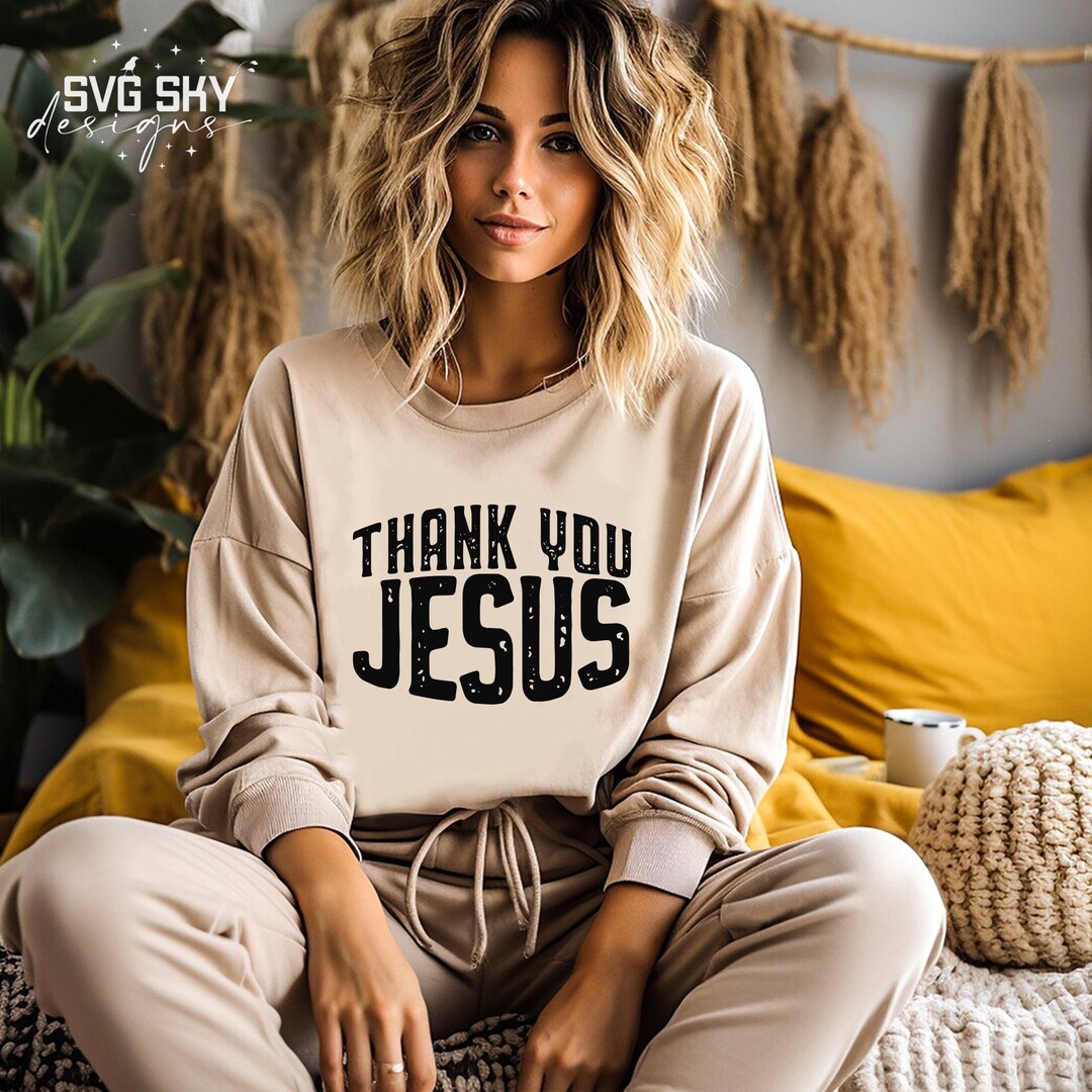Thank You Jesus SVG PNG, Religious Svg, Jesus Svg, Christian Svg, Bible ...