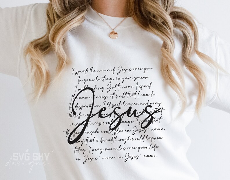 I Speak the Name of Jesus SVG Religious Svg Jesus Svg Katy - Etsy