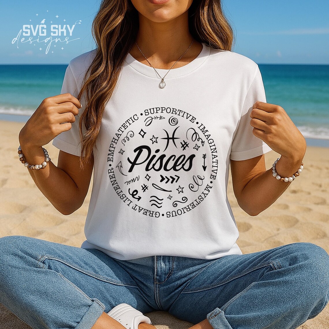 Pisces Sign SVG, Pisces PNG, Pisces Svg, Zodiac Signs SVG, Astrology ...