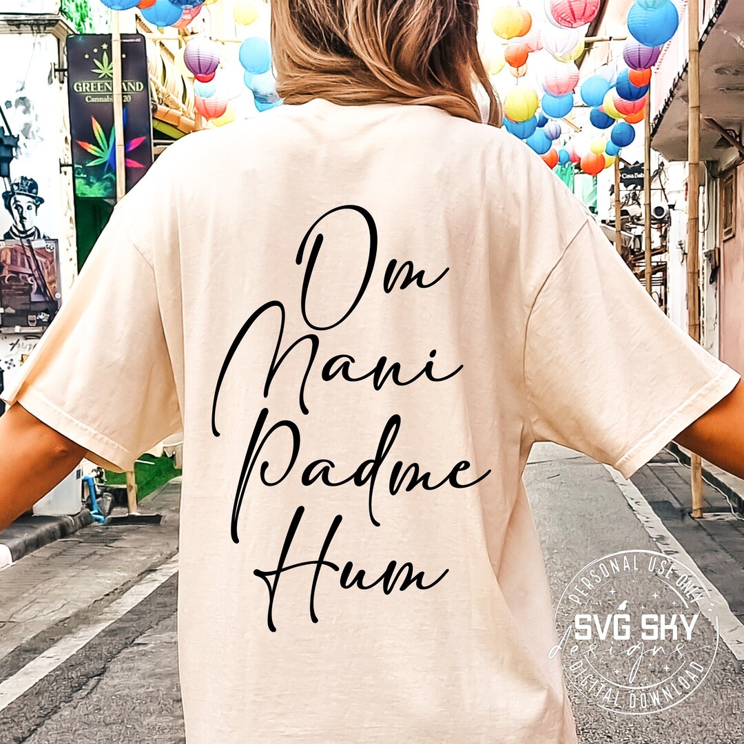 Om Mani Padme Hum SVG Mantra Svg Budista Mantra Svg OM Svg - Etsy México