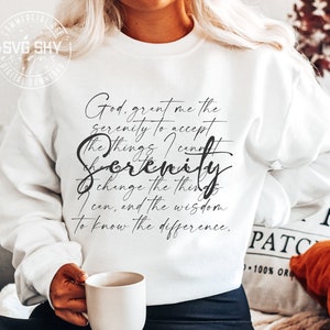 Serenity Prayer SVG PNG PDF God Grant Me the Serenity Svg - Etsy