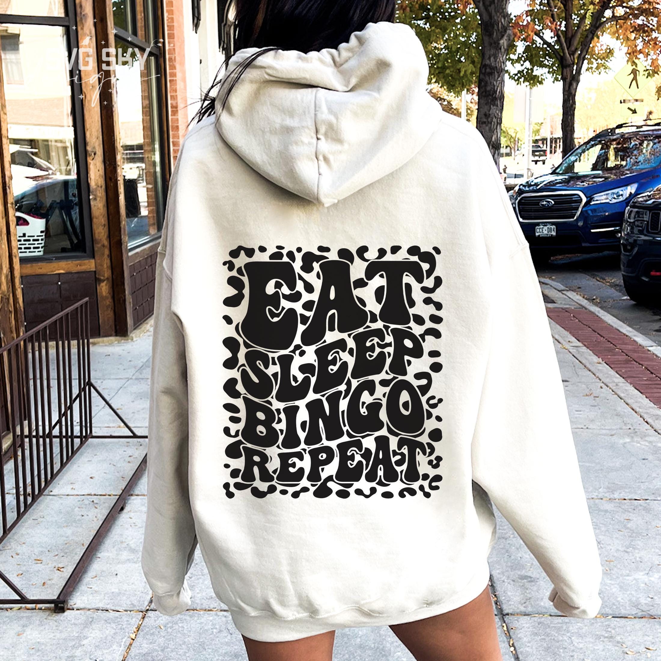 Eat Sleep Bingo Repeat SVG PNG, Bingo Player Quote, Wavy Text Svg ...