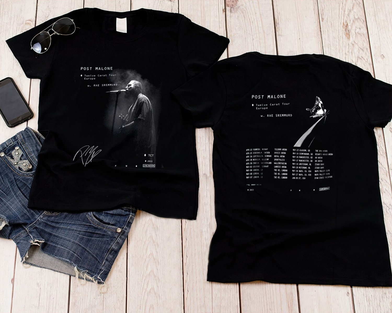 Posty Both Sides Shirt, Twelve Carat Tour 2023 Country Music Concert ...