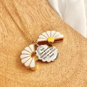 Hidden Message Daisy Locket Necklace, Christian Jewelry, Mustard Seed ...