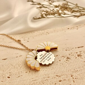 Hidden Message Daisy Locket Necklace, Christian Jewelry, Mustard Seed ...