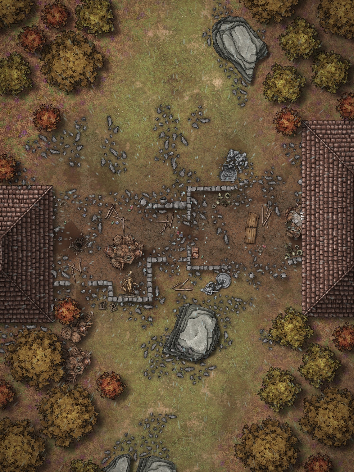 TTRPG Battlemap, Ruins, Digital Map - Etsy