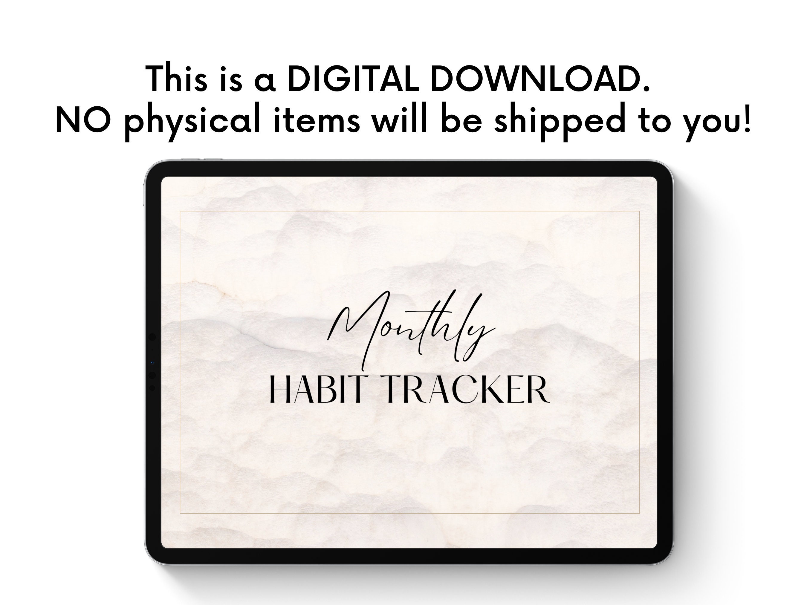 Minimalistic Habit Tracker Printable, Digital Habit Tracker, Landscape ...