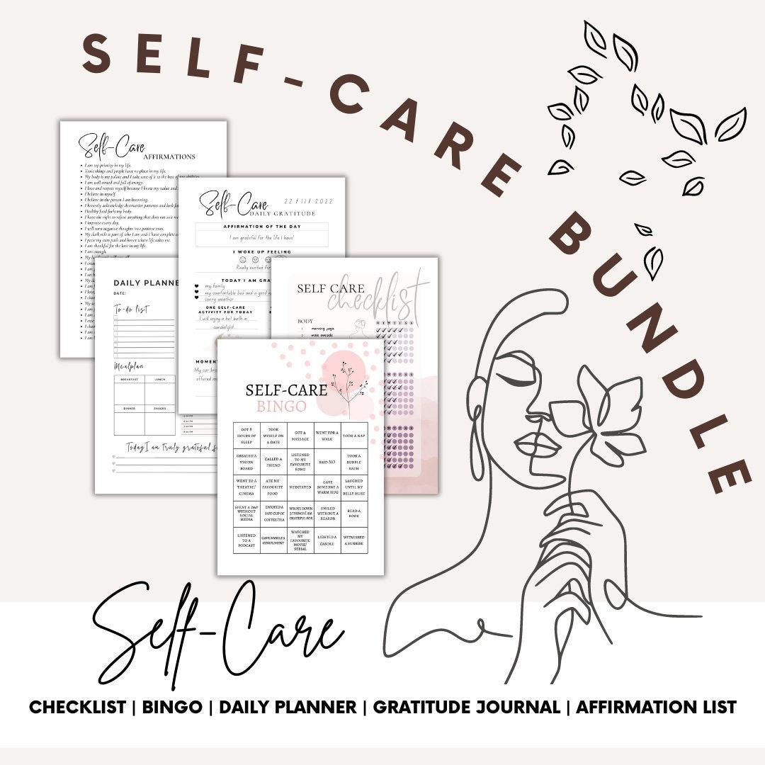Self Care Bundle | Self Care Checklist | Self Care Bingo | Daily ...