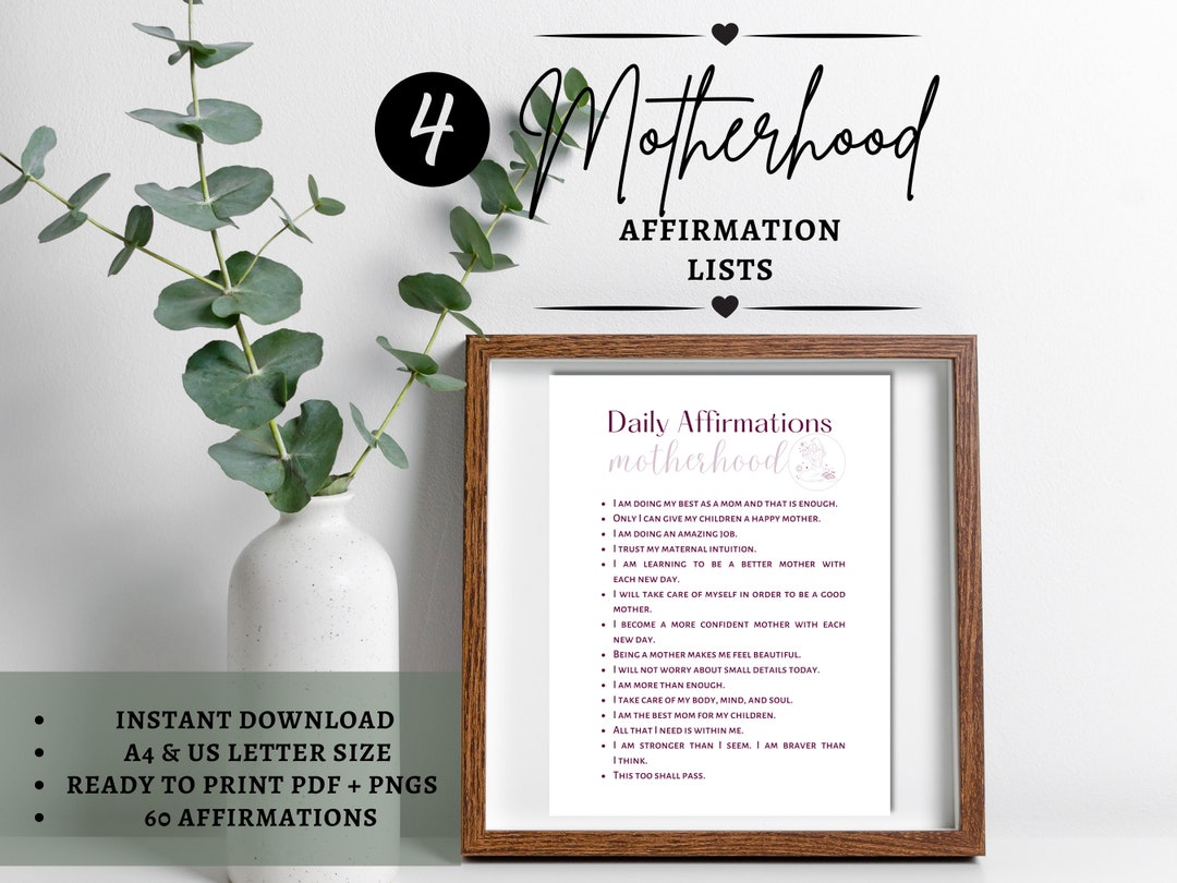 Mom Affirmations, Printable Affirmations List, Daily Positive ...