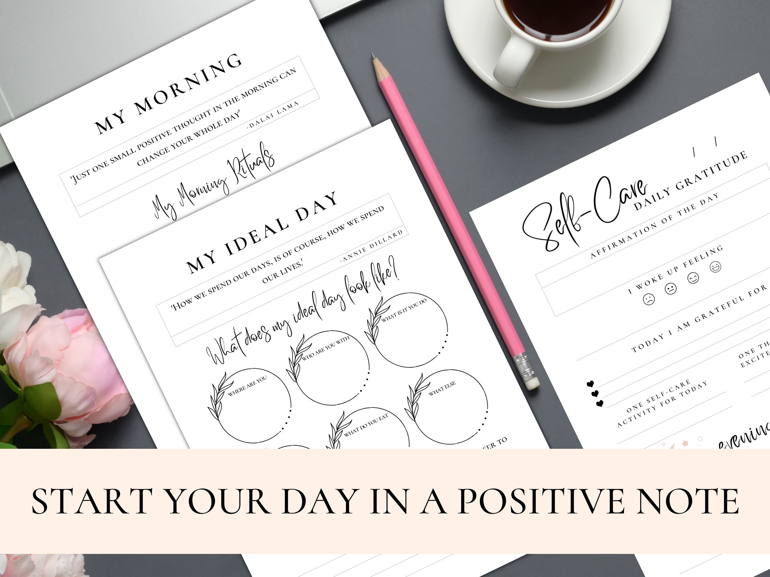 Self Care Journal Canva Template, Self Care Planner, Wellness Journal ...