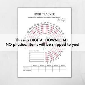 Daily Habit Tracker, Monthly Tracker, Habit Tracking Challenge ...