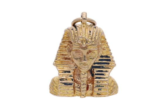Heavy 9ct Gold Egyptian Sarcophagus Mummy Charm - Gem