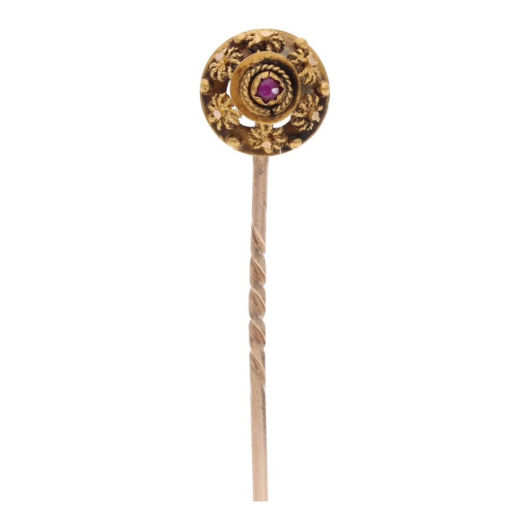 Antique 9ct Gold Ruby Hat | Stick Pin - Etsy