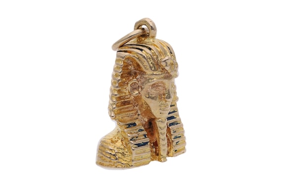 Heavy 9ct Gold Egyptian Sarcophagus Mummy Charm - Gem