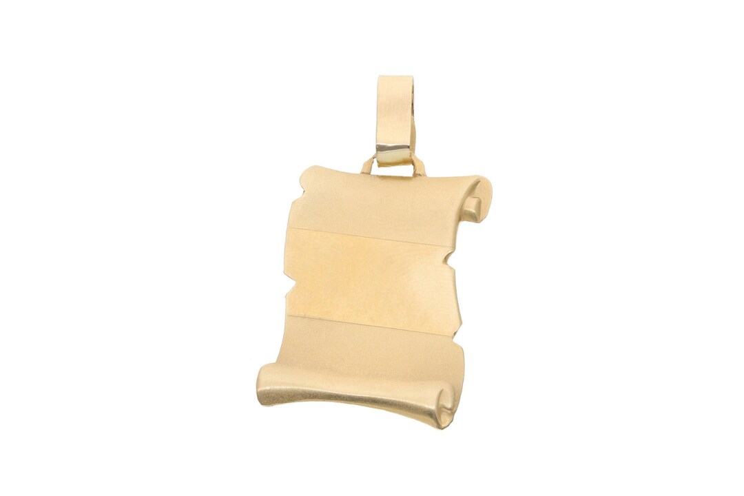 18ct Gold Open Scroll Pendant. - Etsy