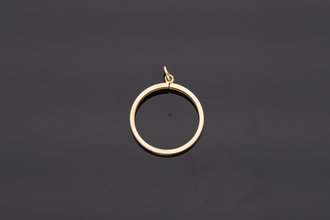 9ct Gold Half Sovereign Mount Pendant - Etsy