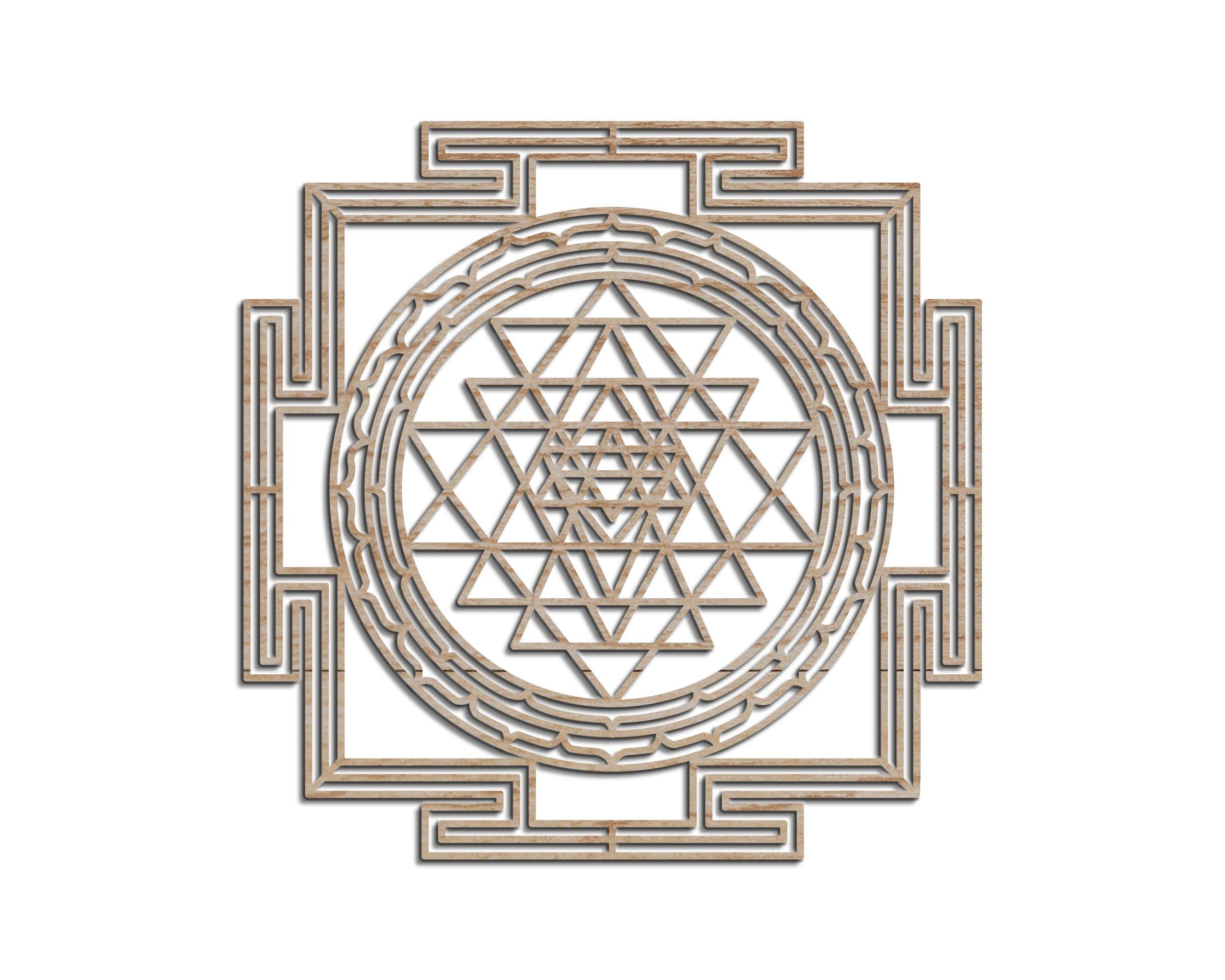 Sri Yantra Laser Cut Files (svg, Dxf, Pdf, Ai, Eps), Zen Decor Vector ...