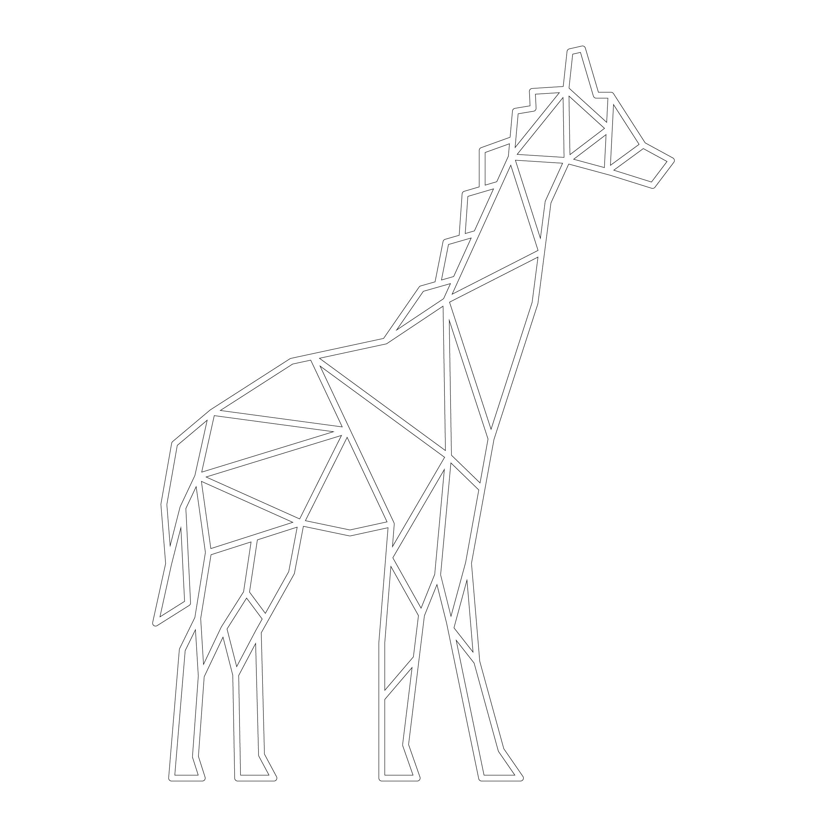 Giraffe Laser Cut Files (svg, Dxf, Pdf, Ai, Eps), Glowforge Files for ...